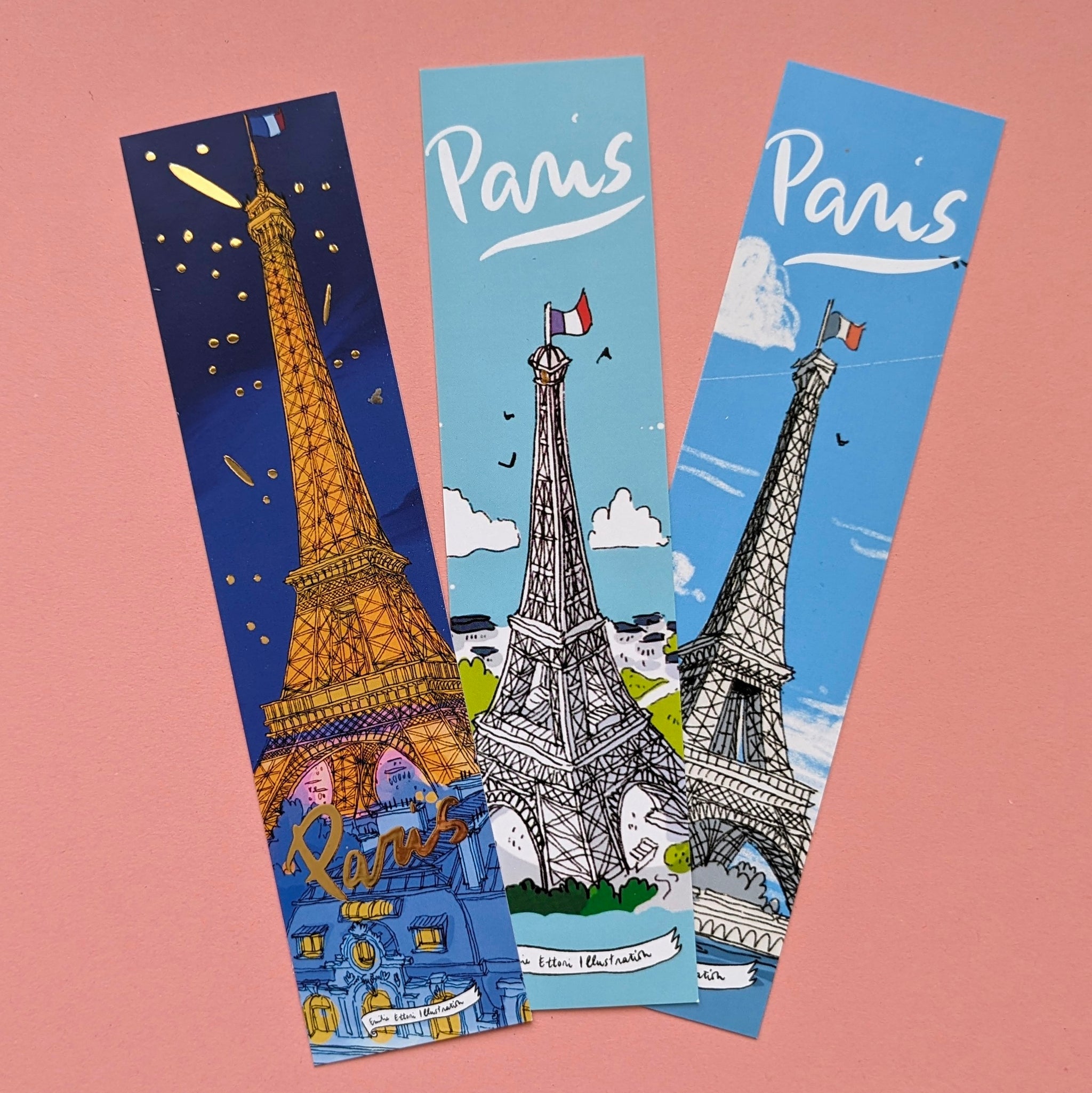 3 Marque-pages Paris