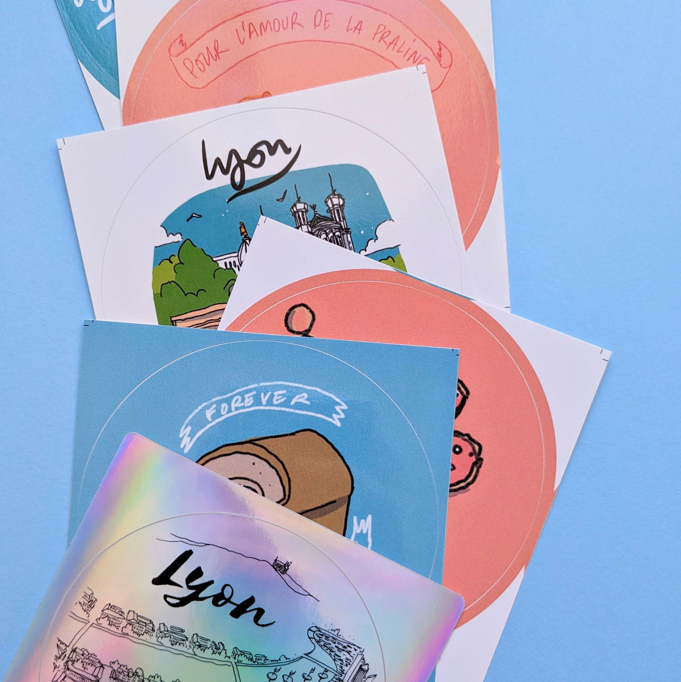 Pack de 6 stickers LYON